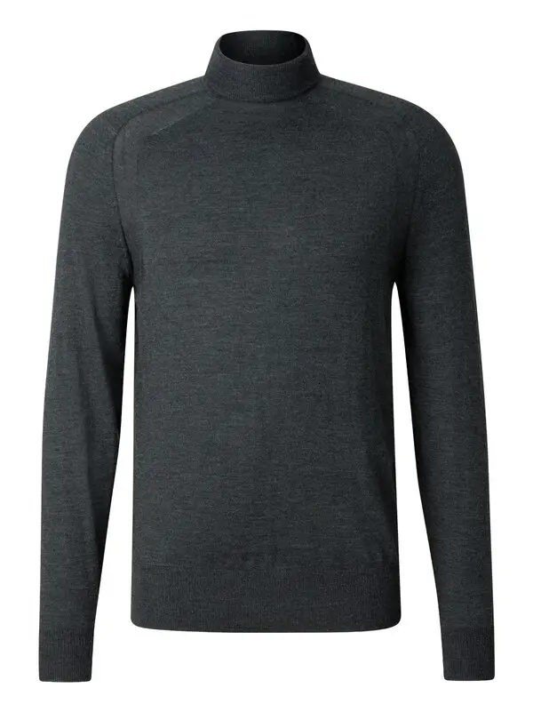 Bogner Gordon Pure New Wool And Cashmere Turtleneck Sweater - Anthracite