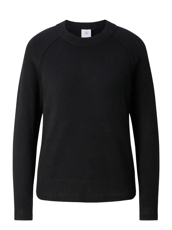 Bogner Vanessa Pure New Wool Cashmere Pullover - Black