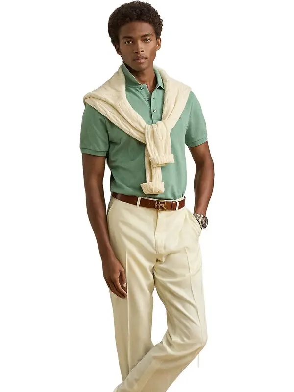Ralph Lauren Gregory Hand-tailored Wool Trousers - Cream