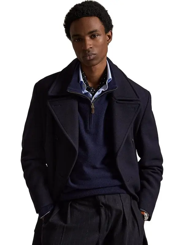 Ralph Lauren Wool Quarter-zip Sweater - Hunter Navy