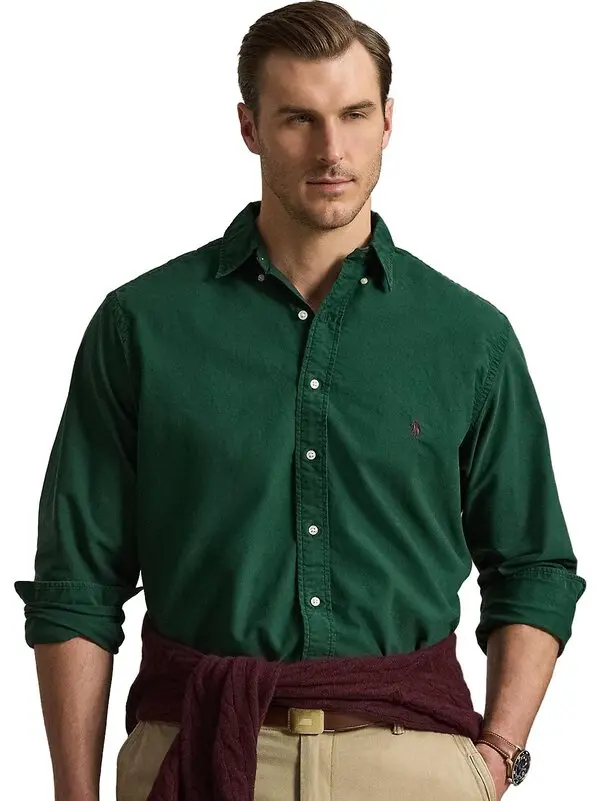 Ralph Lauren Garment-dyed Oxford Shirt - Moss Agate