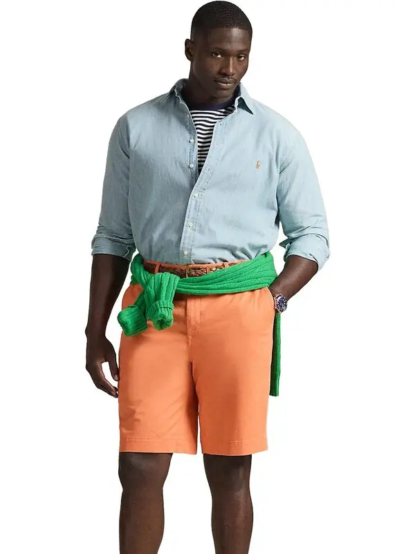 Ralph Lauren Bedford Stretch Classic Fit Chino Shorts - Deep Mango
