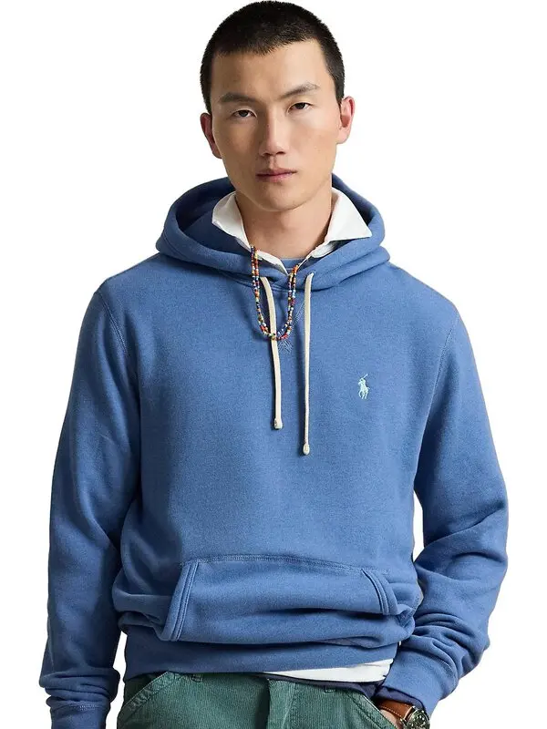 Ralph Lauren Fleece Hoodie With Embroidered Logo - Carson Blue