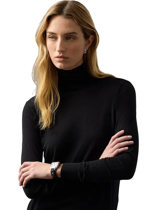 Ralph Lauren Cashmere Turtleneck Sweater - Black