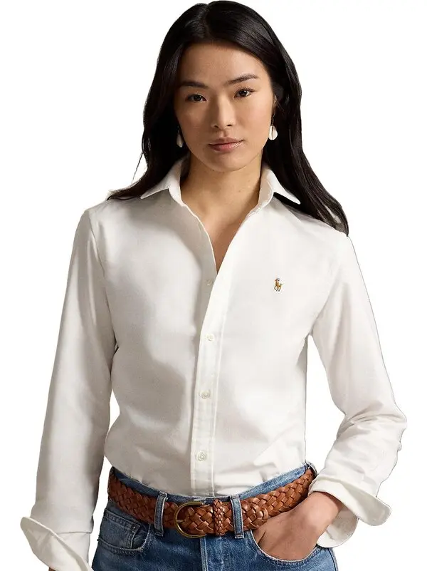 Ralph Lauren Slim Fit Oxford Shirt - White