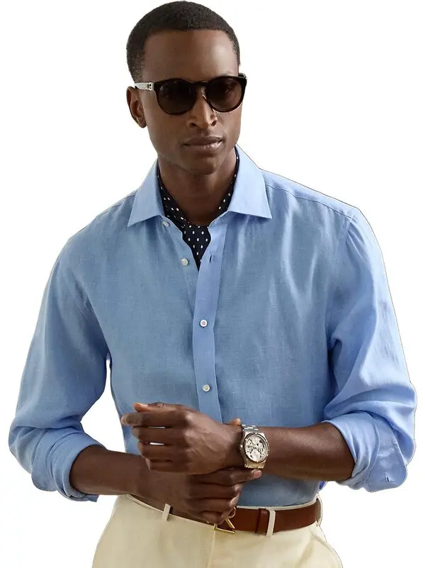 Ralph Lauren Linen Shirt - Light Blue