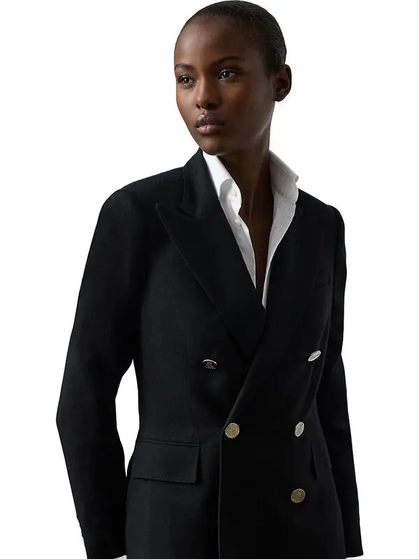 Ralph Lauren Camden Double-breasted Cashmere Jacket - Black