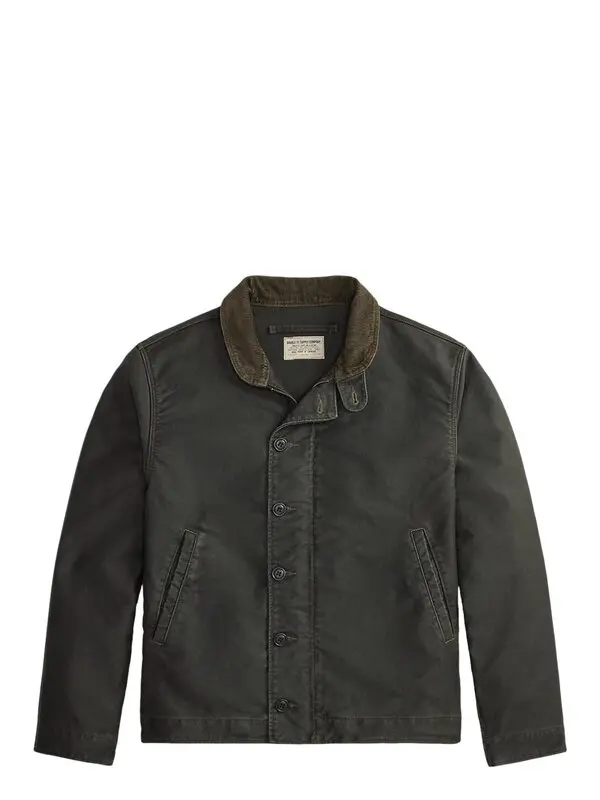 Ralph Lauren Corduroy-collar Cotton Deck Jacket - Vintage Black