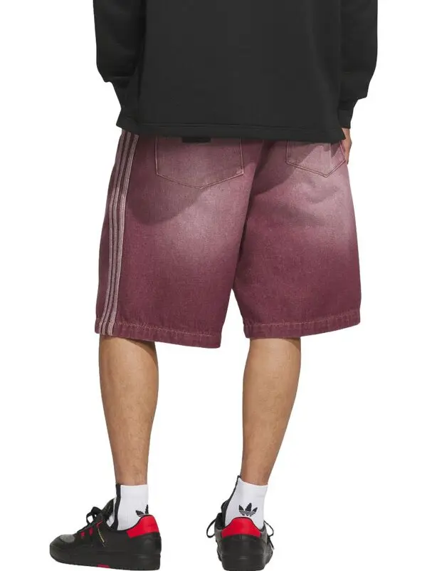 Adidas Skateboarding Washed Denim Shorts - Maroon