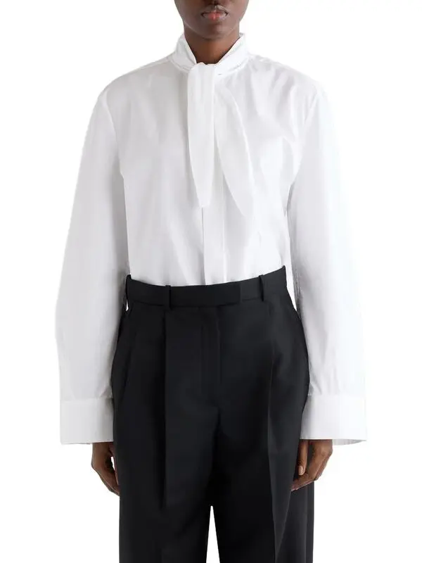 Givenchy Small Bow Button-up Shirt - White