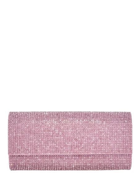 Judith Leiber Perry Crystal Clutch - Silver Light Amethyst