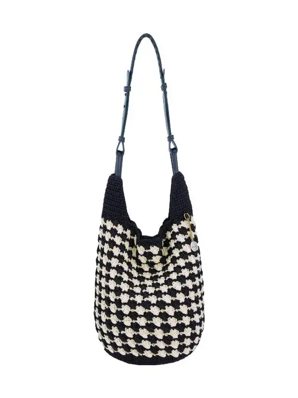 THE SAK Los Feliz Hobo Bag - Black Ecru Shell