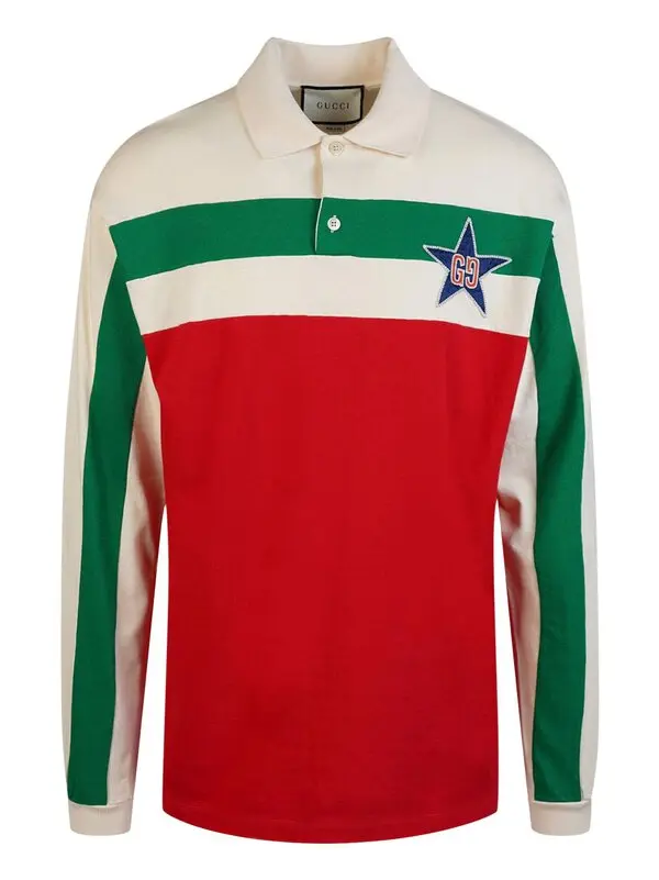 Gucci Long-sleeve Rugby Polo Shirt - Multicolor
