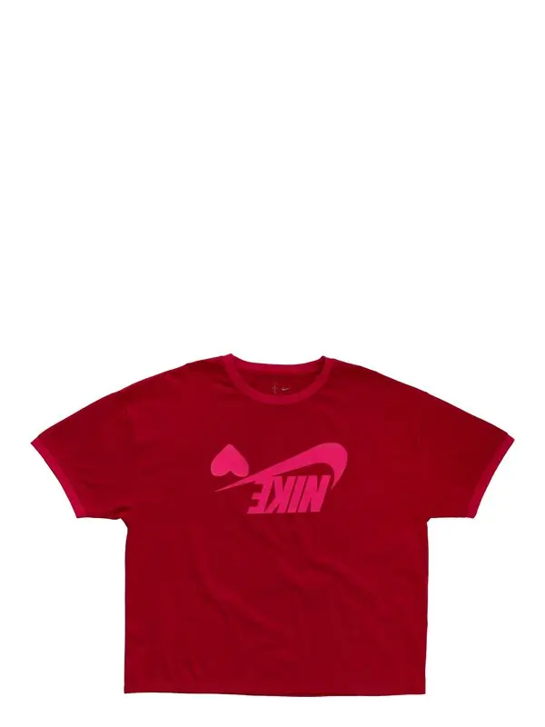 TRAVIS SCOTT Cactus Jack X Nike Heart Ringer Tee - Red