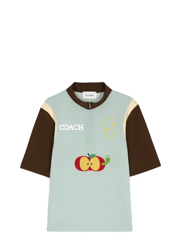 BRAIN DEAD X Coach Mesh Quarter Zip Top - Green