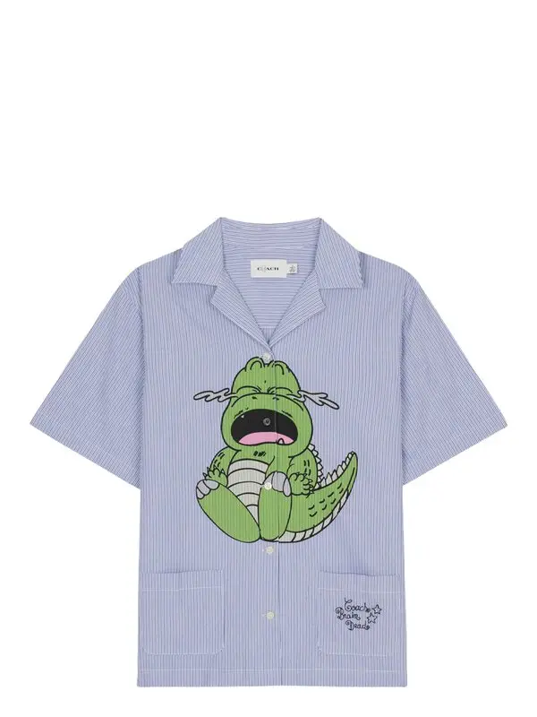 BRAIN DEAD X Coach Crying Dino Shirt - Blue