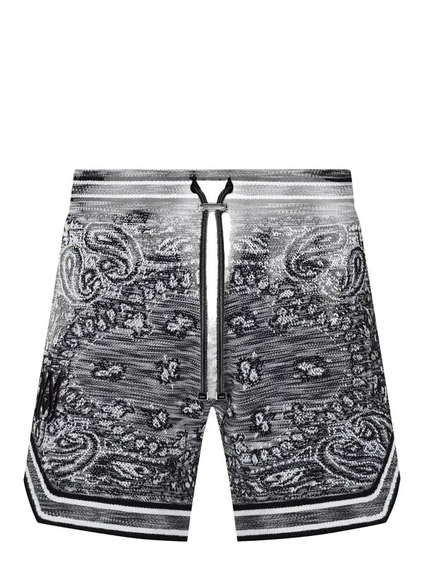 Amiri Space Dye Bandana Shorts - Black