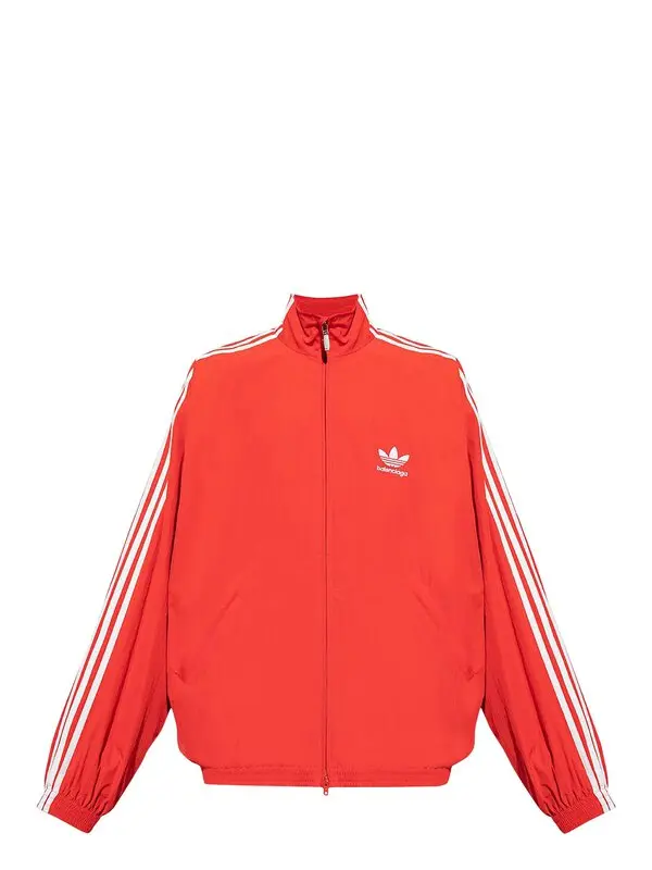 Balenciaga X Adidas Track Jacket With Sporty Stripes - Red