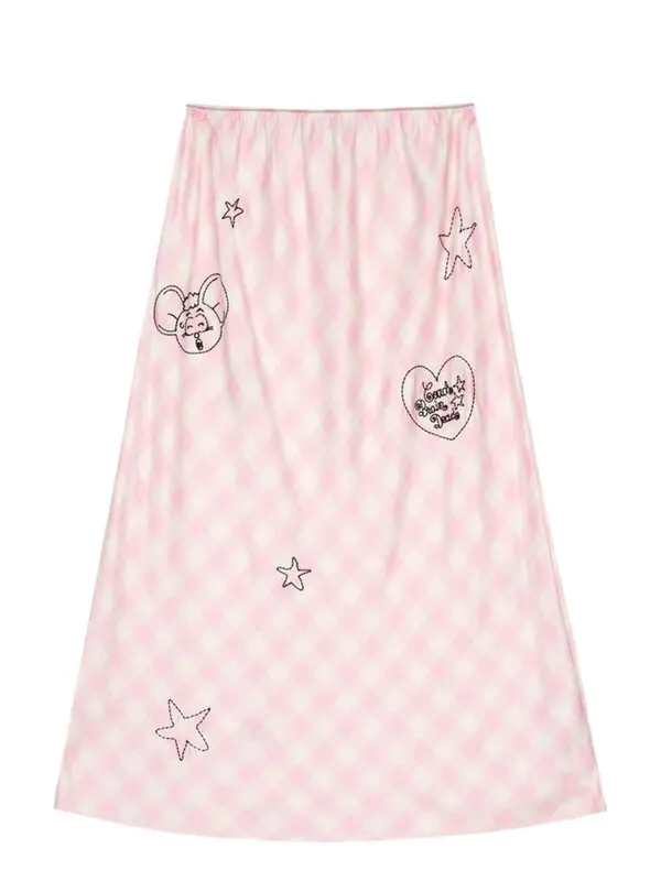 BRAIN DEAD X Coach Embroidered Slip Skirt 'light - Pink