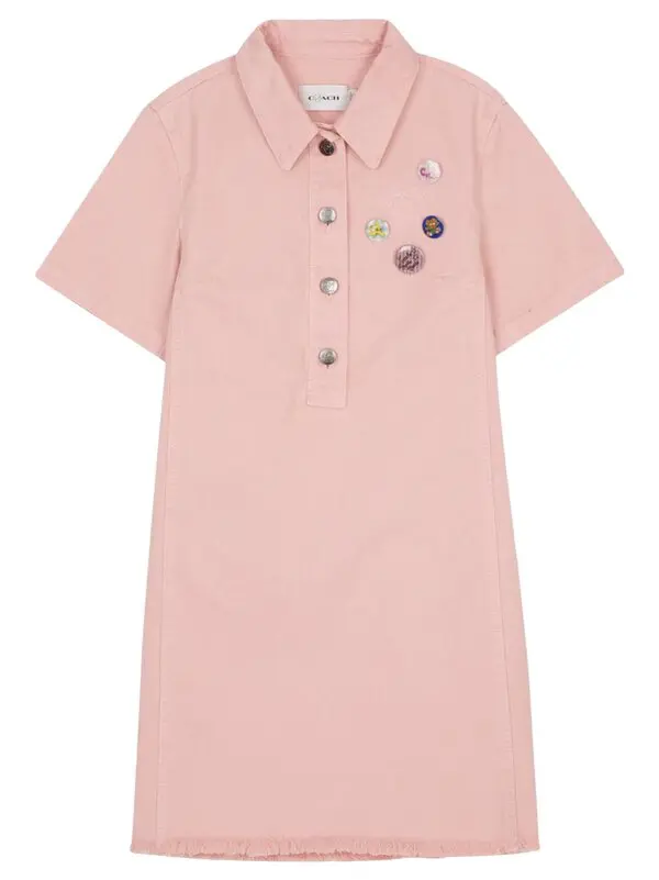BRAIN DEAD X Coach Denim Mini Dress - Pink