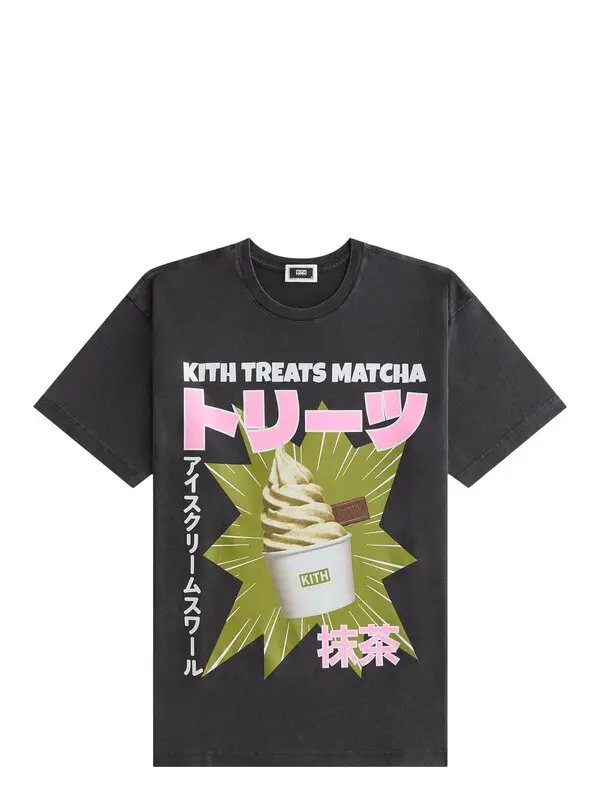 Kith Treats Matcha Swirl Vintage Tee - Black