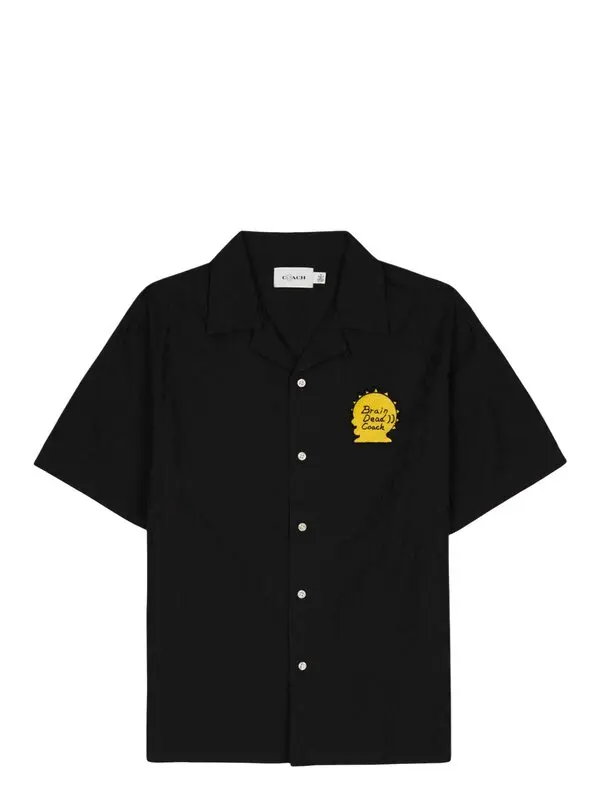 BRAIN DEAD X Coach Signature Camp Shirt - Black
