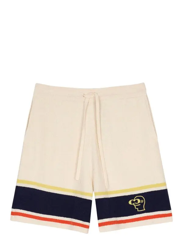 BRAIN DEAD X Coach Striped Knit Shorts Multicolor - Cream
