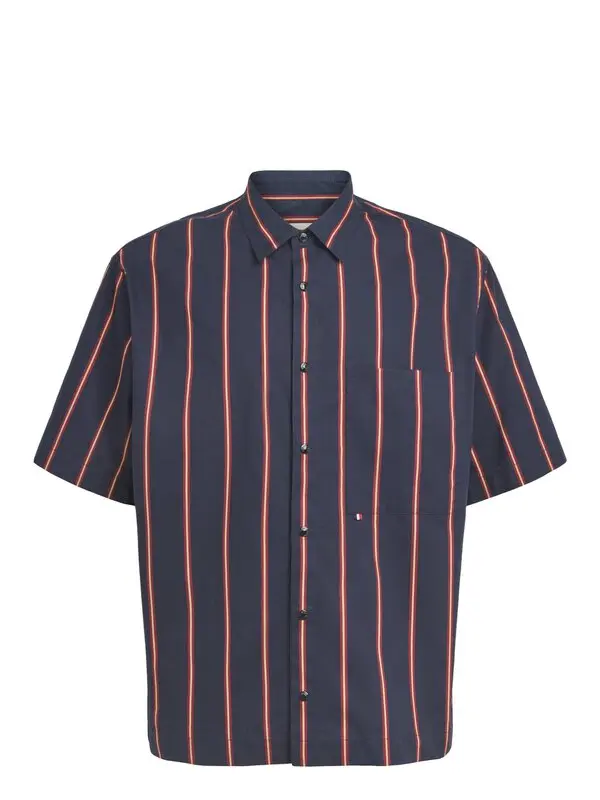 Moncler Cotton Stripe Shirt - Blue