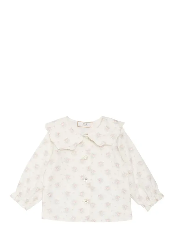 PAZ RODRIGUEZ Cotton Floral Blouse - Green