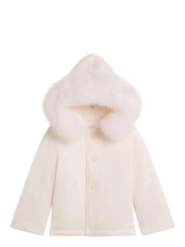 BIMBALO Fox Fur-trim Snowsuit - Blue