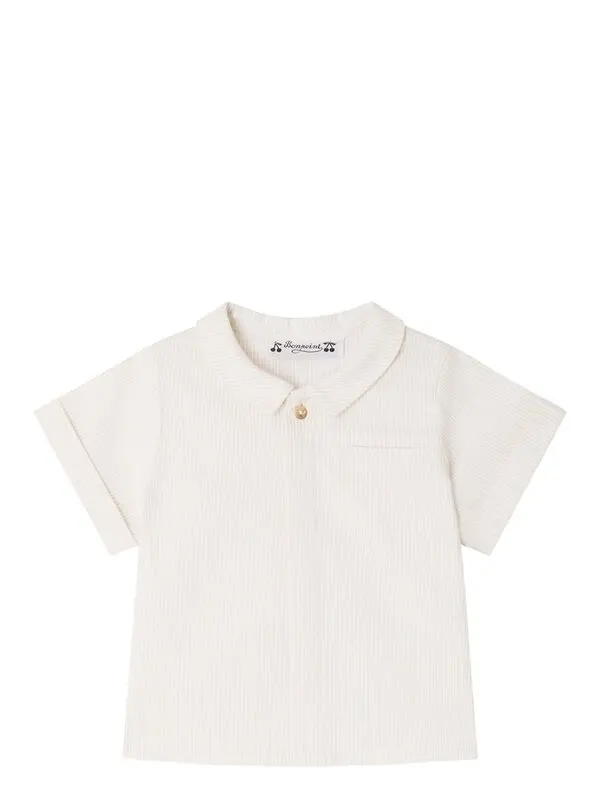 Bonpoint Cotton Striped Shirt - Neutral