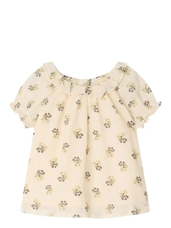 Bonpoint Cotton Floral Blouse - Ivory
