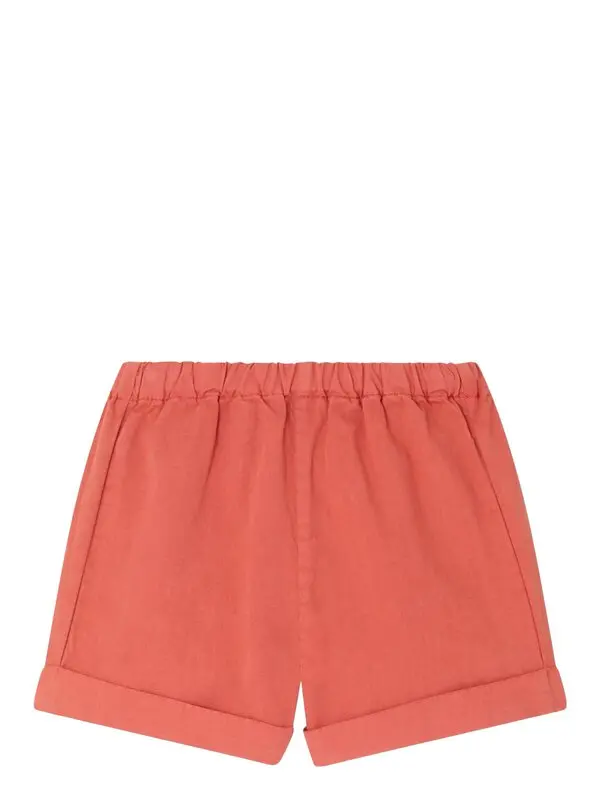 Bonpoint Cotton Shorts With Elasticated Waist - Red