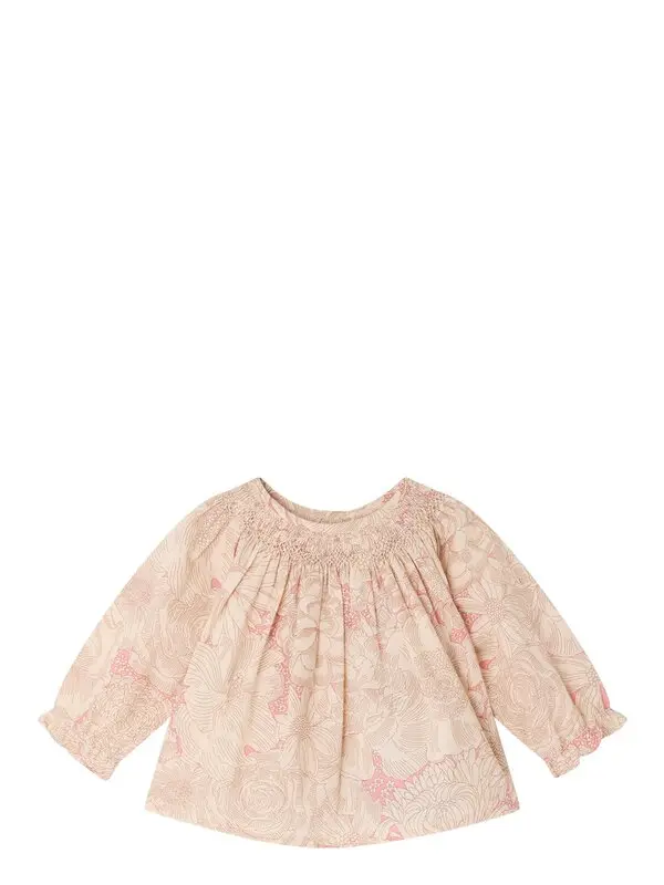 Bonpoint Cotton Floral Blouse - Pink
