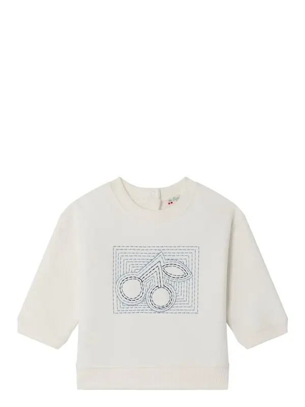 Bonpoint Embroidered Cherry T-shirt - White