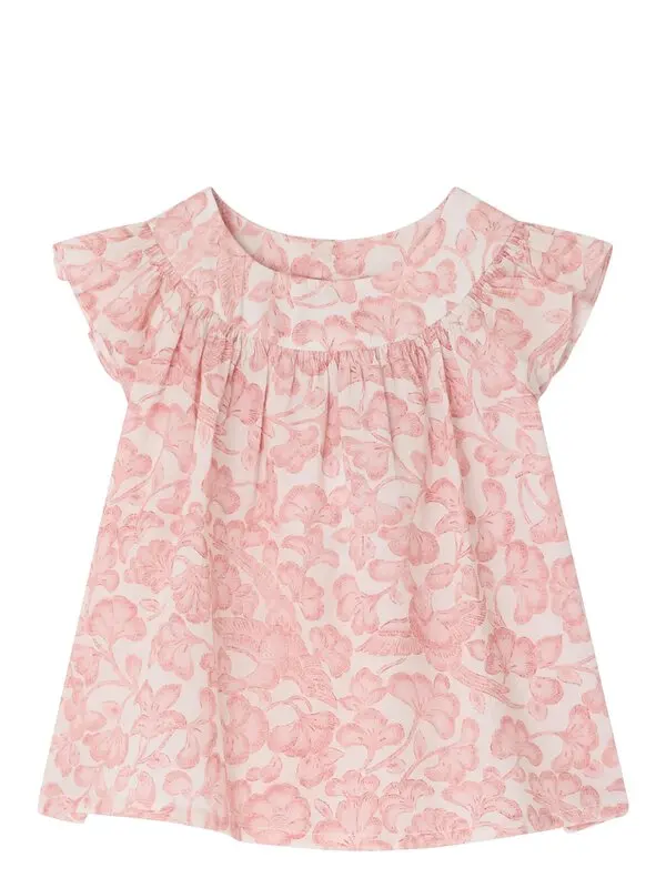 Bonpoint Cotton Floral Blouse - Pink