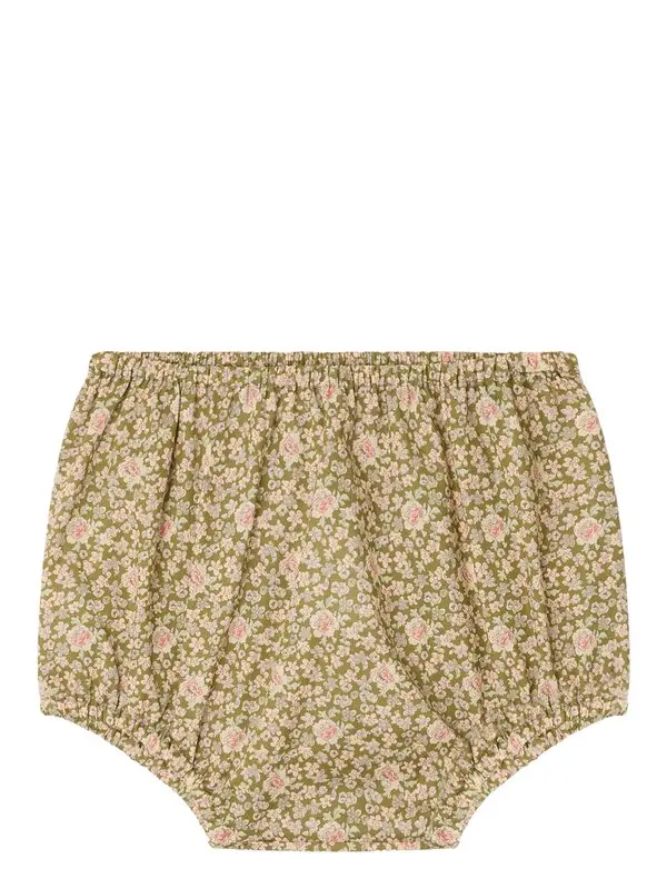 Bonpoint Cotton Floral Bloomers - Green