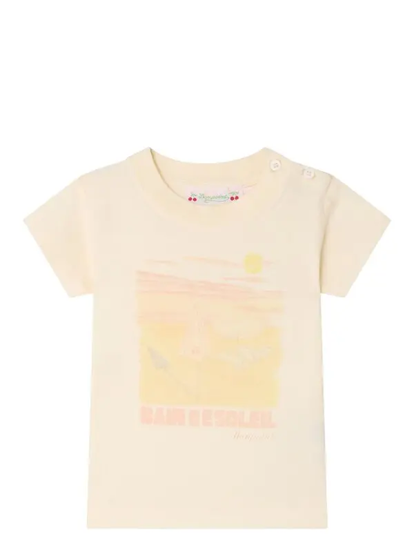 Bonpoint Cotton Printed T-shirt - Ivory
