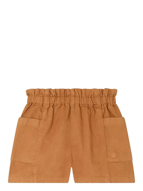 Bonpoint Elasticated Waist Denim Shorts - Brown