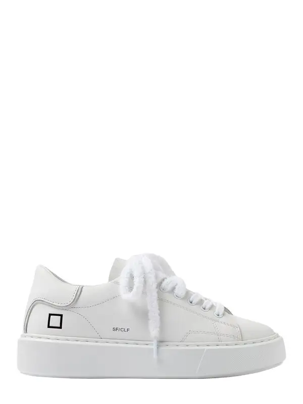 D.a.t.e. Platform Low-top Lace-up Sneakers - White