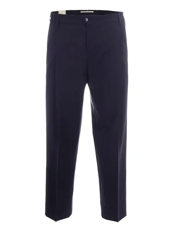 BRIGLIA Tailored Wool Blend Trousers - Blu