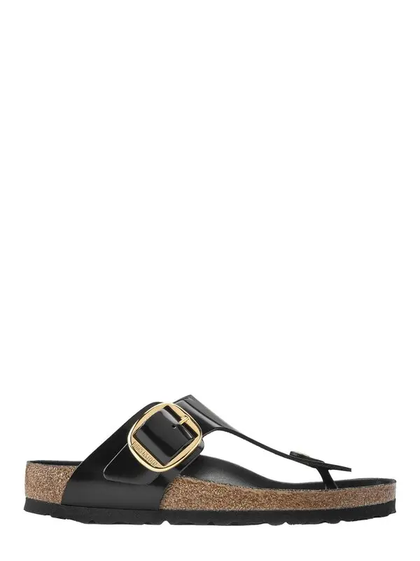 BIRKENSTOCK Flat Slide Sandals With Buckle - Black