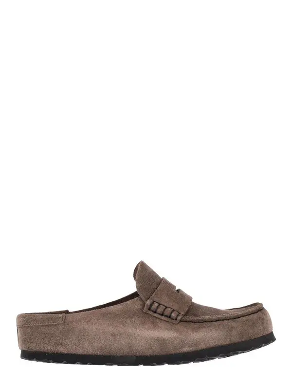 BIRKENSTOCK Suede Mule Sandals - Grey