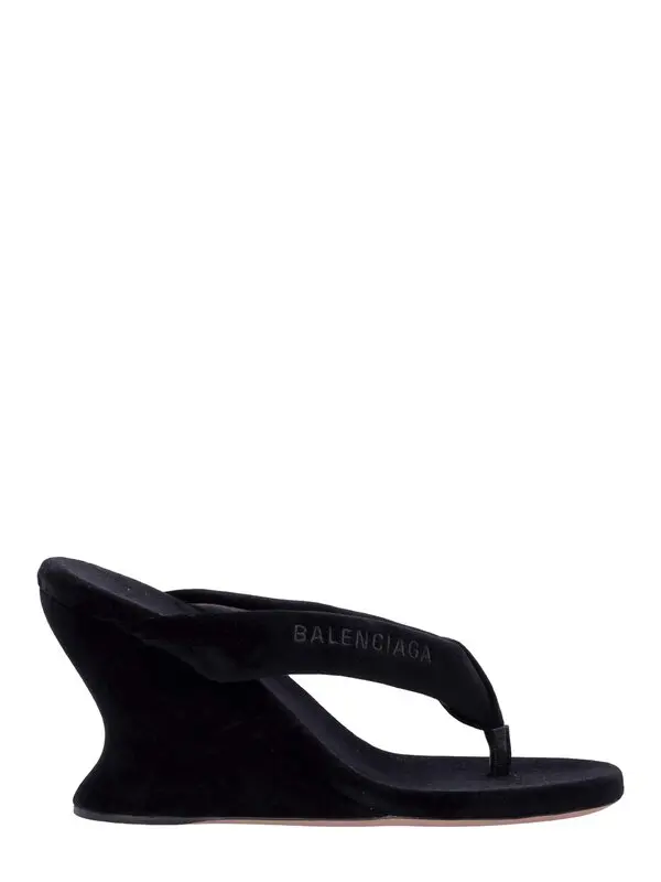 Balenciaga Sculptural Wedge Flip-flop Sandals - Nero