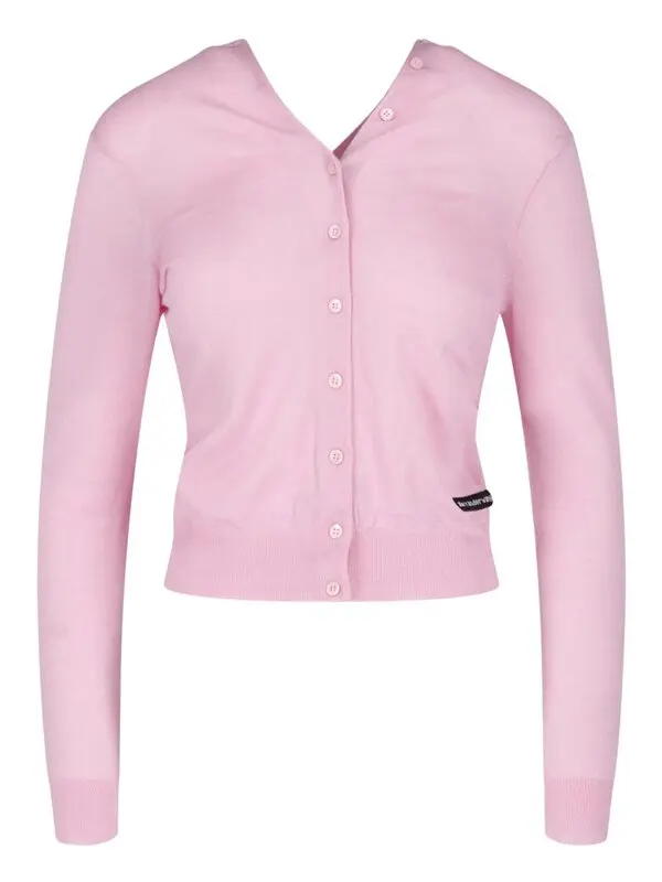 Alexander Wang Wool Cardigan With Contrast Trim - Pink