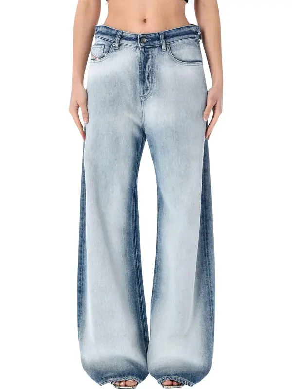DIESEL® Low-rise Wide-leg Jeans - Blue