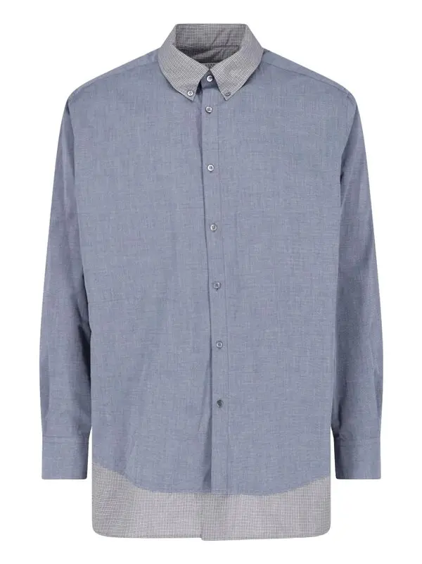 MAISON MARGIELA 100% Cotton Shirt - Blue