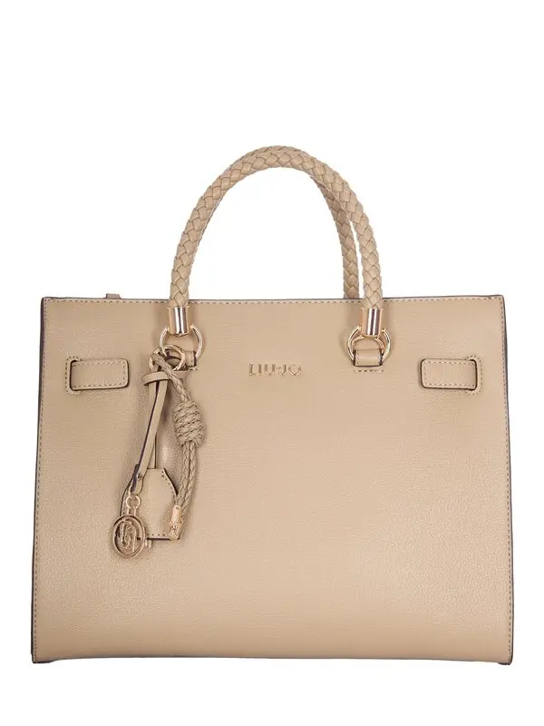 Liu Jo Braided Handle Tote Bag - Mud
