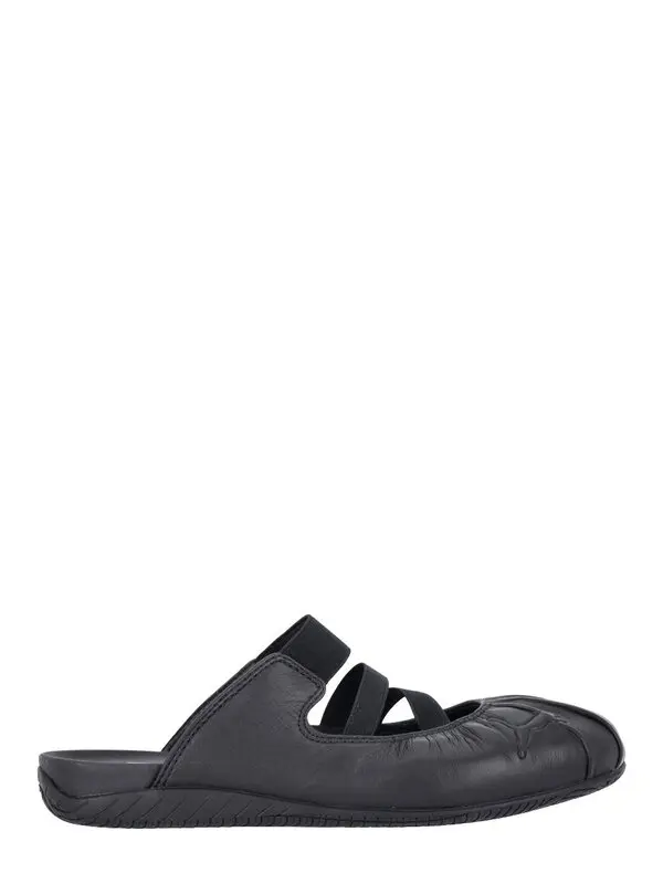 PUMA Slip-on Mule Flat With Elastic Strap Detail - Black