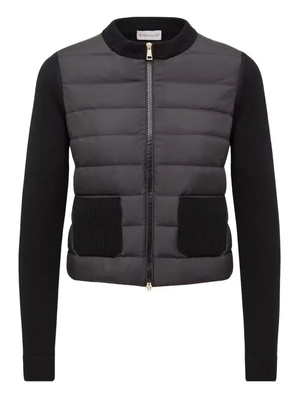 Moncler Down-filled Puffer Sweatshirt With Zip-front - Nero